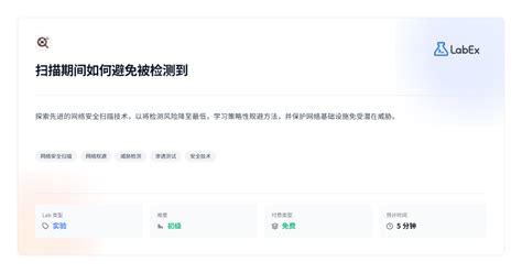 扫描期间如何避免被检测到 Labex