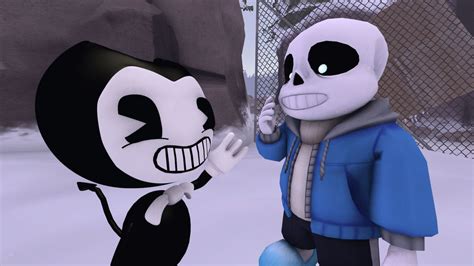 Sans Meets Bendy Batimundertale By Clawort Animations On Deviantart