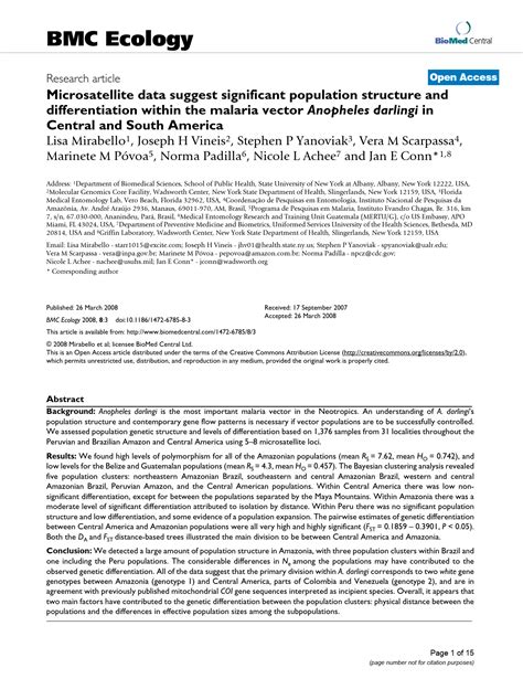 Microsatellite Data Suggest Significant Population Structure And Differentiation Within The