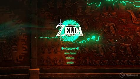 El menú principal de Zelda Tears of the Kingdom esconde un secreto