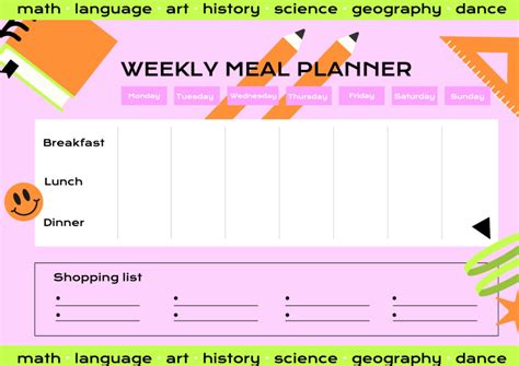 Manage Your Week With A Vibrant Meal Planner — Kapwing