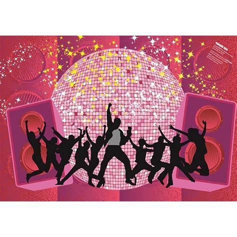 Buy Beleco 6x4ft Fabric Vintage Disco Party Backdrop Disco Ball Neon