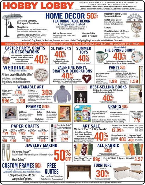 Hobby Lobby Weekly Ad Sale Feb 12 18 2023 WeeklyAds2