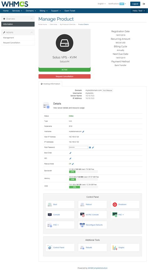 SolusVM Extended VPS For WHMCS ModulesGarden