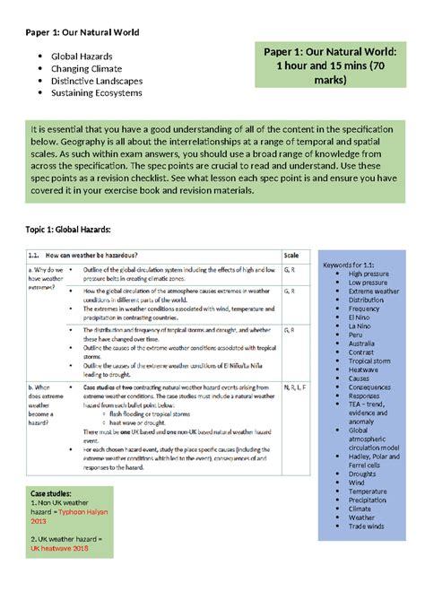 Geography Full Revision Guide Edexcel B Gcse Geography Revision Guide