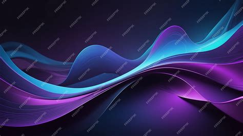 Premium Photo A Breathtaking Composition Of A Purple And Blue Abstract Background With Curved