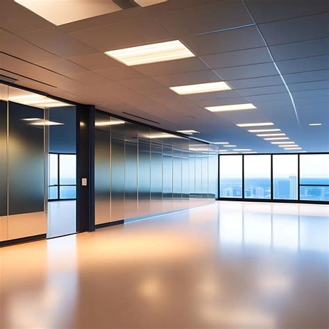 Premium Ai Image Empty Big Office Interior
