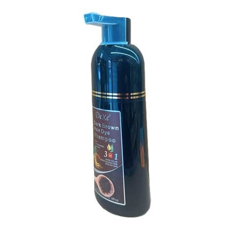 Dexe Black Hair Dye Shampoo 3 In 1 Hair Color Shampoo Dark Brown Colo