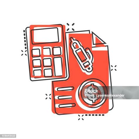 Icône De Calcul Dargent Dans Le Modèle Comique Illustration De Dessin