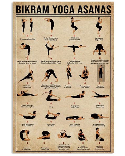 Bikram Yoga Poses Chart Printable