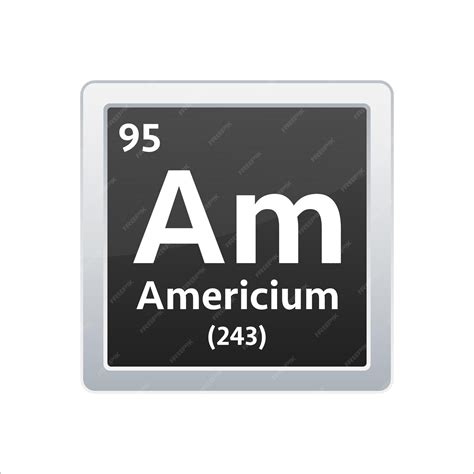 Premium Vector Americium Symbol Chemical Element Of The Periodic