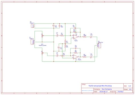 Tl072 Universal Mini Pre Amp Oshwlab