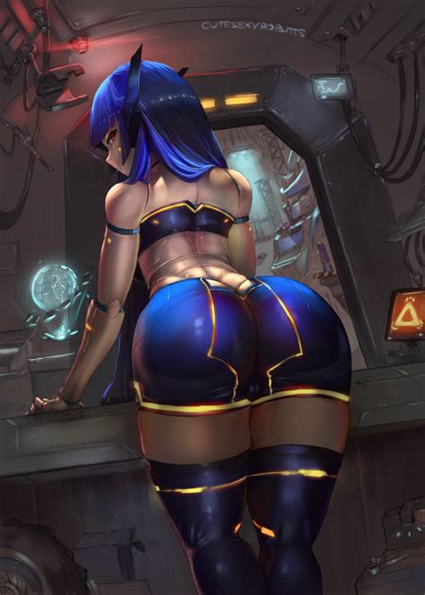 Rule 34 Android Ass Blue Hair Cameltoe Cutesexyrobutts Female Female