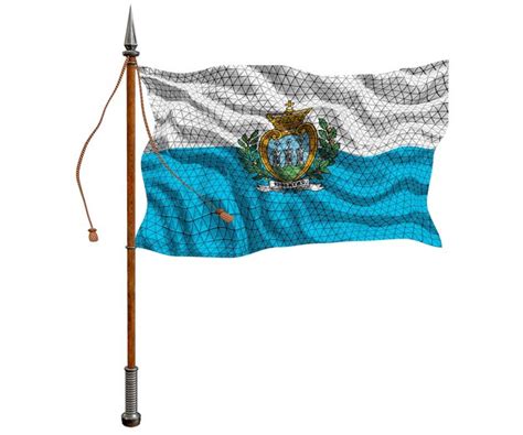 Bandera Nacional De San Marino Fondo Con Bandera De San Marino Foto