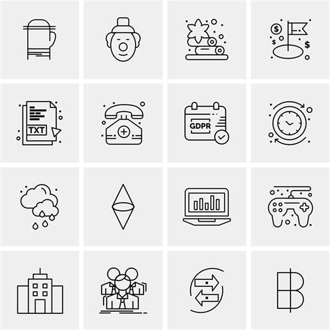 Eight 8th 8 Bold And Thin Black Line Icon Set 13493239 Vector Art At Vecteezy