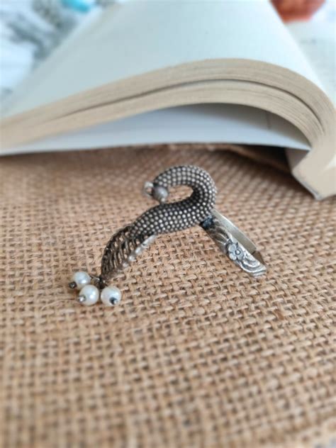 Buy Silver Lookalike Oxidised Peacock Ring Online The Jewelbox