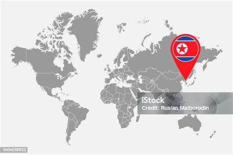 세계지도에 북한 깃발이있는 핀지도 벡터 일러스트레이션 0명에 대한 스톡 벡터 아트 및 기타 이미지 0명 가상현실 검색