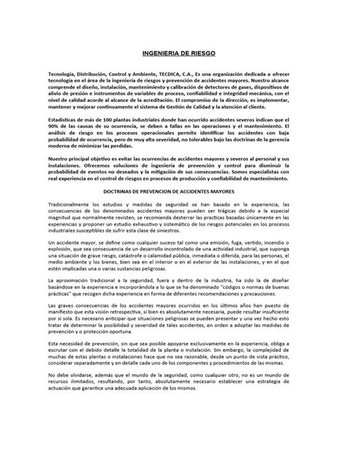 Ingenieria De Riesgos Mariani Sencamer Pdf Combustión Combustibles