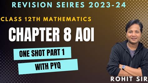 Class 12th Chapter 8 Aoi One Shot Part 1 Rohit Sir Youtube