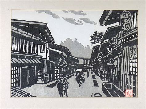 Yahoo オークション 木版画・飛騨版画・小野ヶ原 達治・飛騨高山風景