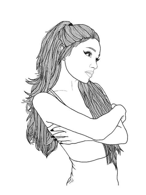 Ariana Grande Colouring Pages Ariana Grande Drawings Coloring Pages