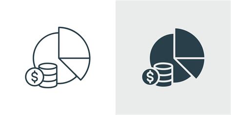 Financial Analysis Icon Illustration Concept Of Investment Allocation