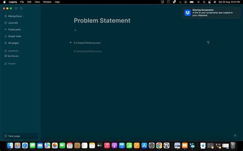 linked references not visible bug reports logseq