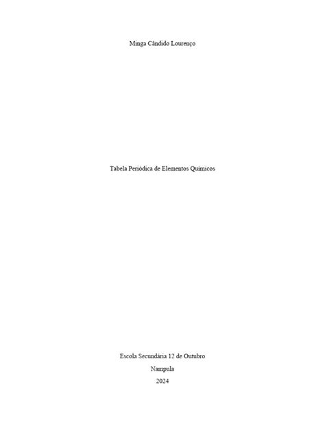 Historia Da Tabela Periódica Download Grátis Pdf Tabela Periódica