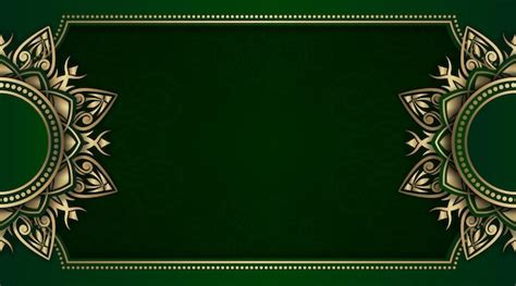 Premium Vector Green Luxury Background With Mandala Ornament