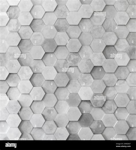 grey wall background featuring 3d hexagonal tiles arranged in a