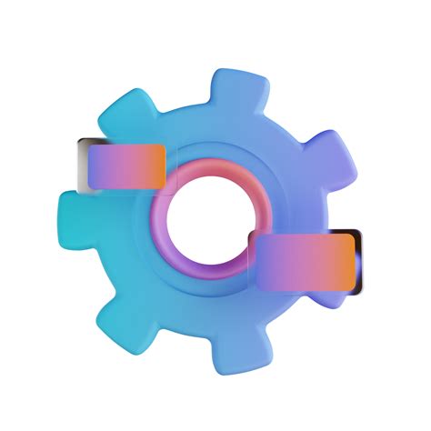 3d Illustration Colorful Gear Setting 10851469 Png