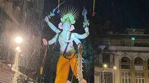 Ganeshotsav 2023 Mumbais Khetwadi Embraces A Grand 45 Foot Ganesh Idol