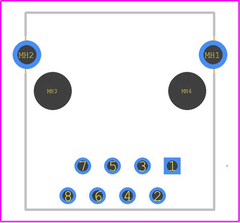 Rje741886110 Footprint Schematic Symbol And 3d Model By Amphenol