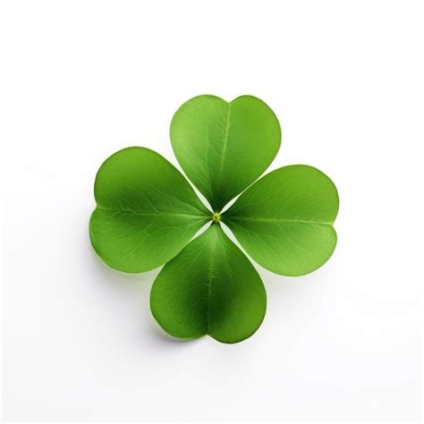 Premium Ai Image Cloverleaf On White Background