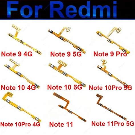 Power Volume Buttons For Xiaomi Redmi Note 9 10 11 Pro 4G 5G 9S 9T 10S