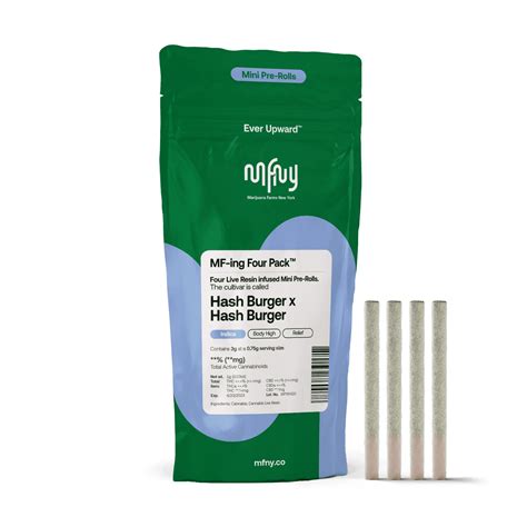 Hash Burger X Hash Burger • 4pk Pre Rolls • 3g By Buy Online Treehouse Cannabis