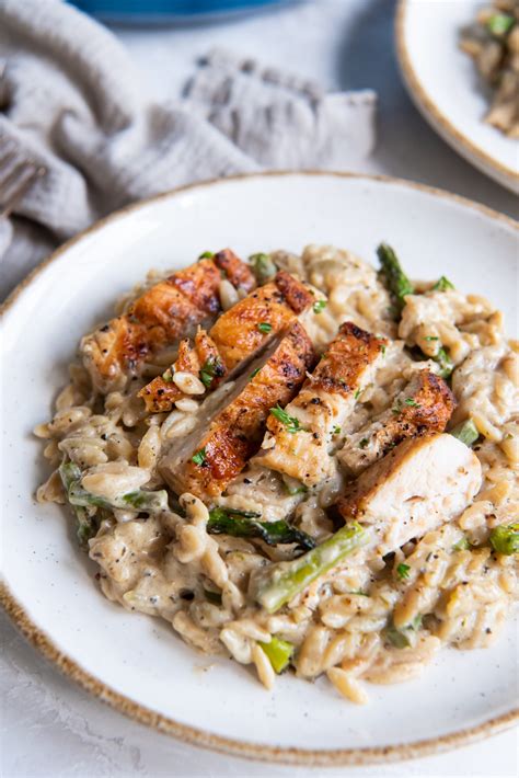 Creamy Chicken And Asparagus Orzo Pumpkin N Spice