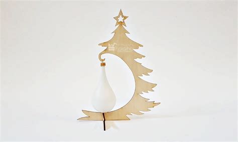 Suport Lemn Glob Formă Brad H 26 Cm Haidihai