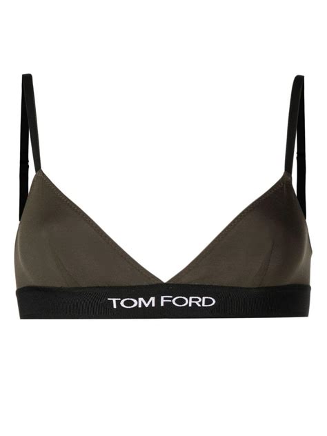 Tom Ford Logo Underband Bra In Green Black Lyst