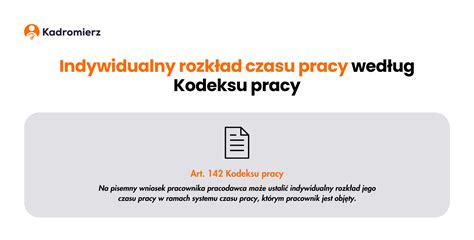 Indywidualny rozkład czasu pracy kiedy jest możliwy i na jakich zasadach