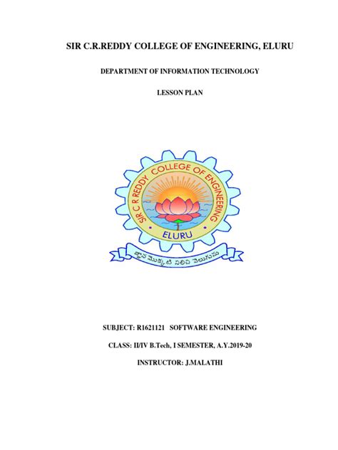 Sir Crreddy College Of Engineering Eluru Department Of Information