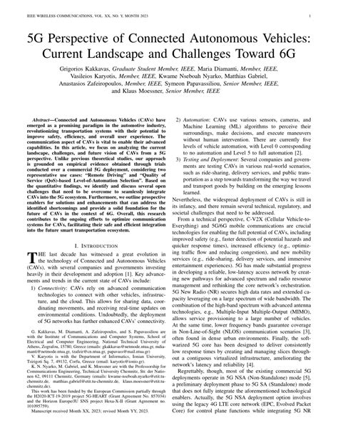 PDF G Perspective Of Connected Autonomous Vehicles Current