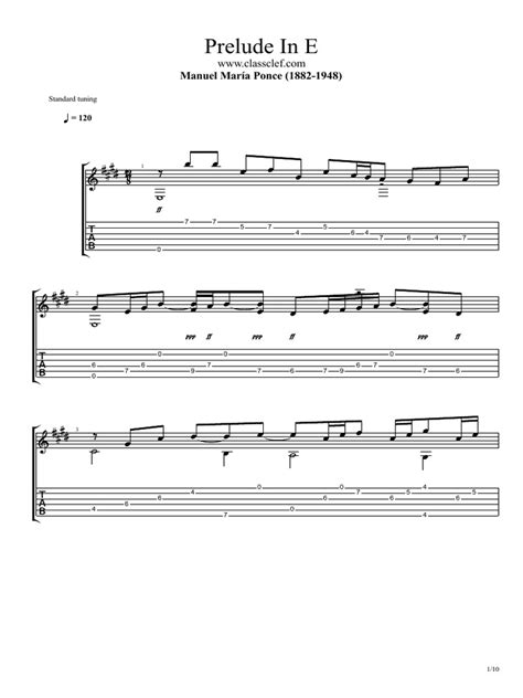 Prelude In E Major By Mauel Maria Ponce Pdf Pdf Cooking Food