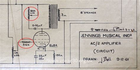 Notes On The Vox Ac2 And Ac4 Circuit 1960 1965