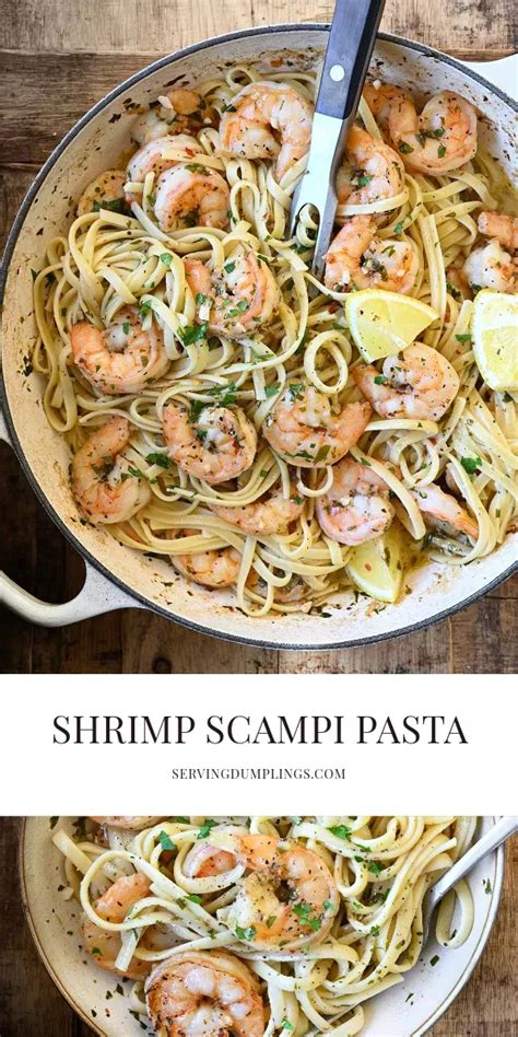 Shrimp Scampi Pasta Serving Dumplings Recipe Shrimp Scampi Pasta