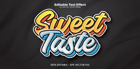 Premium Vector Sweet Taste Editable Text Effect In Modern Trend Style