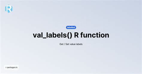 Vallabels R Function From Labelled R Packages