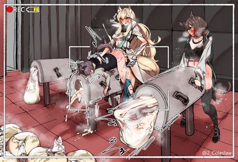 Rule 34 1girls 2futas Animal Ears Arknights Black Legwear Blonde Hair