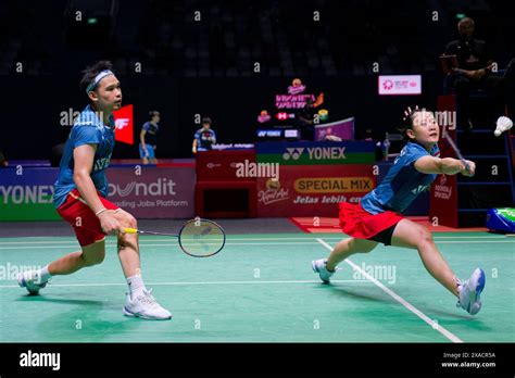 Rinov Rivaldy And Pitha Haningtyas Mentari Of Indonesia In Action