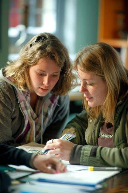 A Caucasian Teacher Discussing A Homework Assignment With A Student